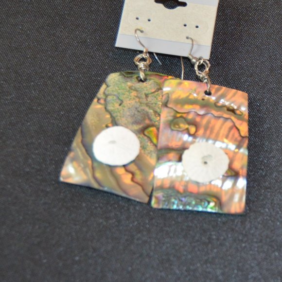 Jewelry | Abalone Shell Earrings With Small Sand Dollar | Poshmark
